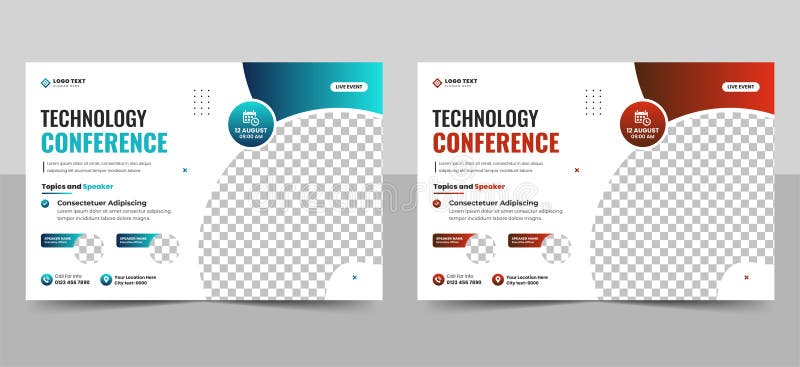 Technology Business Conference Flyer Template, Corporate Event ...