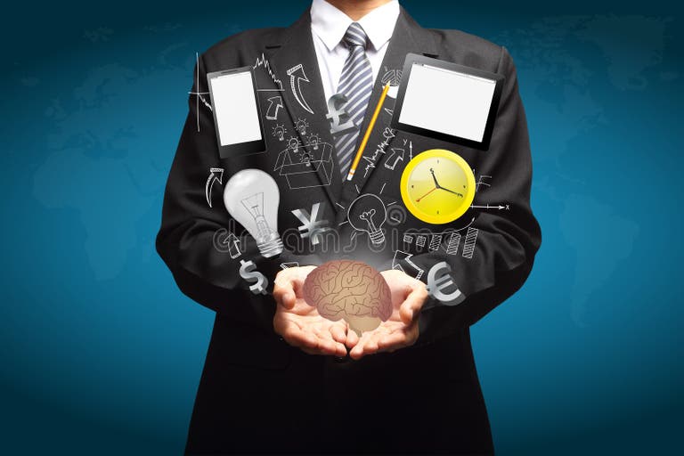 Technology Business Creative Ideas in the Hands of Businessmen Stock ...