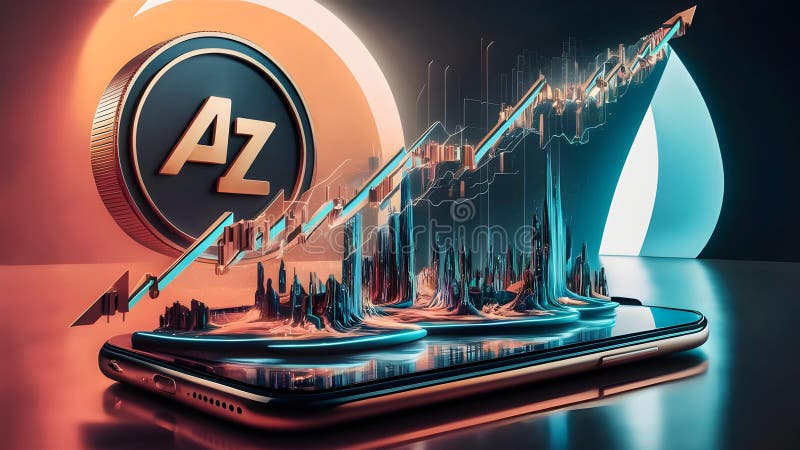 Technology Business Graph Up Futuristic Cryptocurrency Trading Platform ...