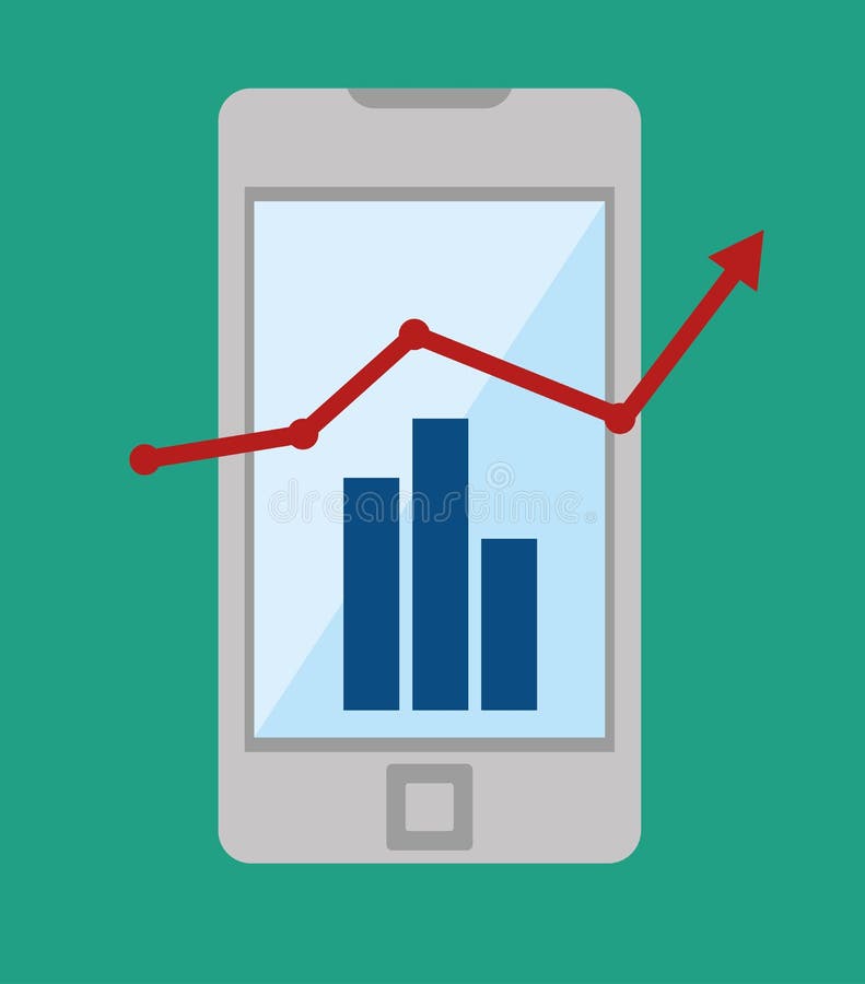 Technology Business Growth Statistics Design Icon Stock Illustration ...