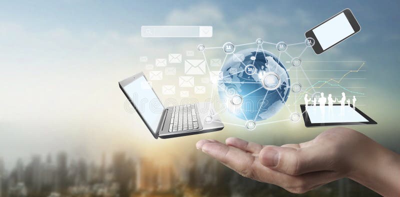 Technology Business in the Hands Stock Photo - Image of person ...