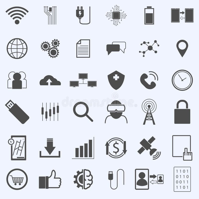 Technology and Business Icon Set - Vector Stock Vector - Illustration ...