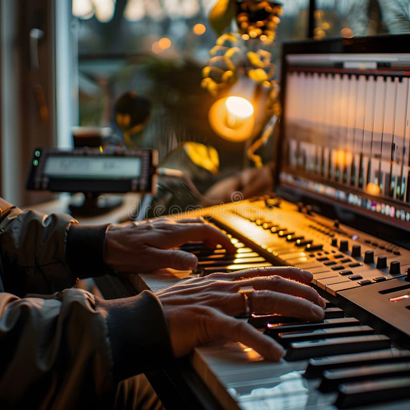 Technology Business Other, Focused Work with Keyboard. Stock ...