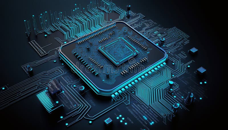 An Intricate Microelectronic Motherboard Processor Background ...