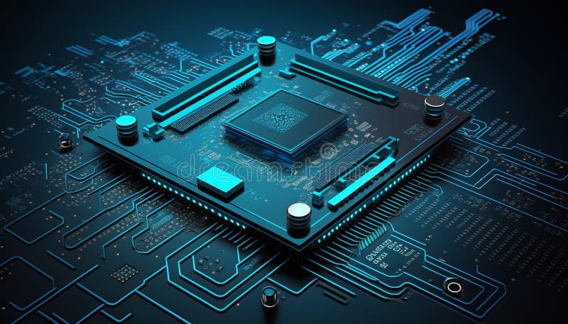 An Intricate Microelectronic Motherboard Processor Background ...