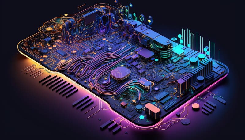 An Intricate Microelectronic Motherboard Processor Background ...