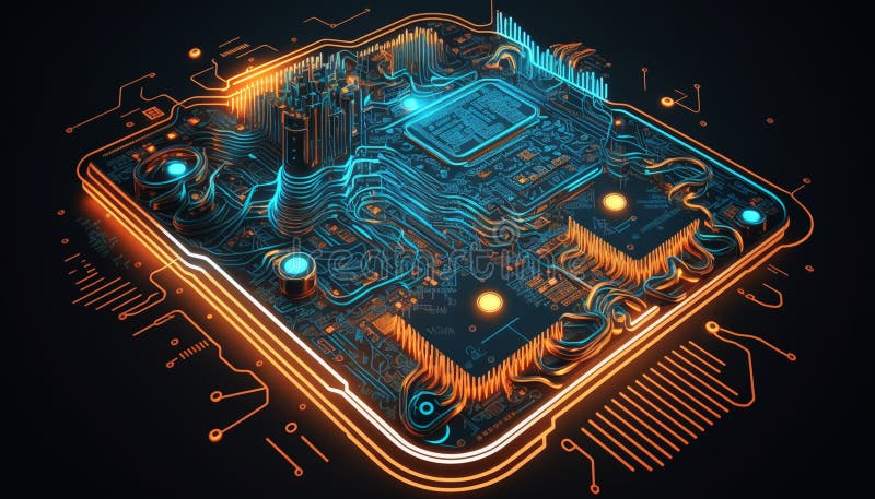 An Intricate Microelectronic Motherboard Processor Background ...