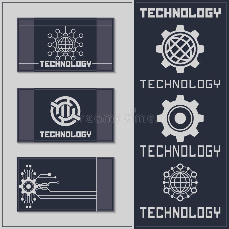 Technology card template. stock vector. Illustration of global - 96651714