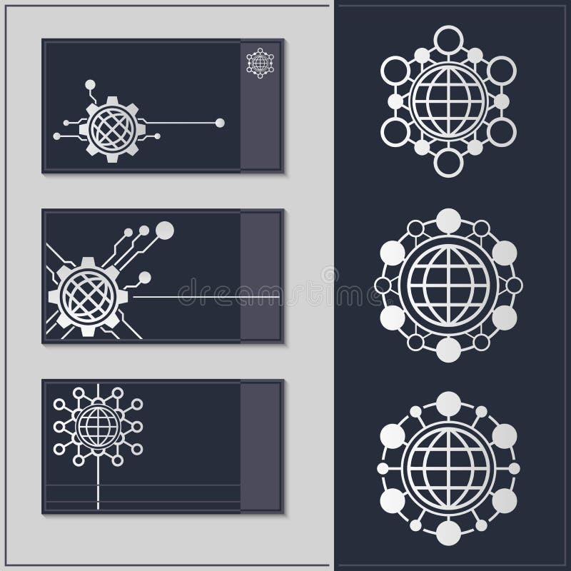 Technology card template. stock vector. Illustration of blank - 96651724