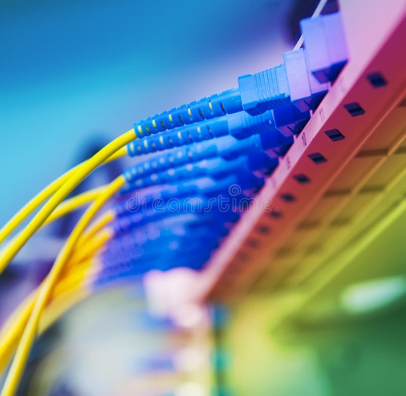 Technology Center with Fiber Optic Stock Photo - Image of optic ...