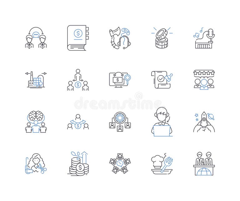 Technology Centers Line Icons Collection. Innovation, Robotics ...