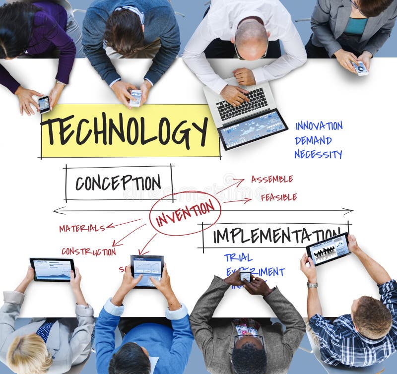 Technology Chart Diagram Process Icon Stock Photo - Image of ...