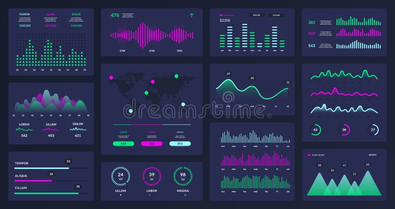 Technology Chart Infographic. Admin Data App, Interactive Business ...
