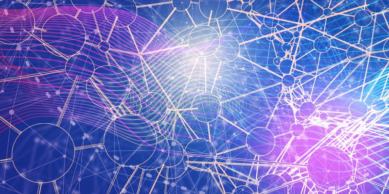 Technology, Chemistry and Science Banner Design Template. Molecule and ...