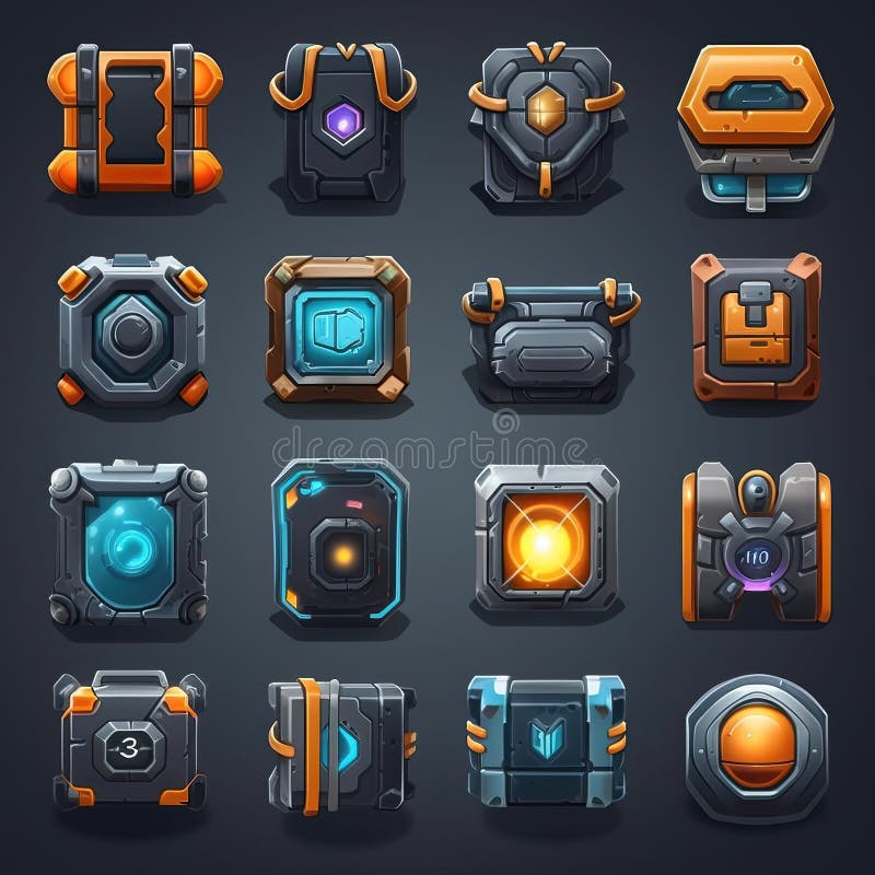 Digital Chest Futuristic Game Ai Generated Stock Illustration ...