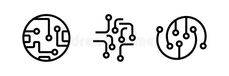 Technology, Chip, AI, Tech, Processor Icon Template Design Stock ...