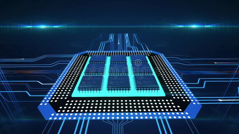 Technology Chip Data Flow 4K Stock Video - Video of circuits, tech ...