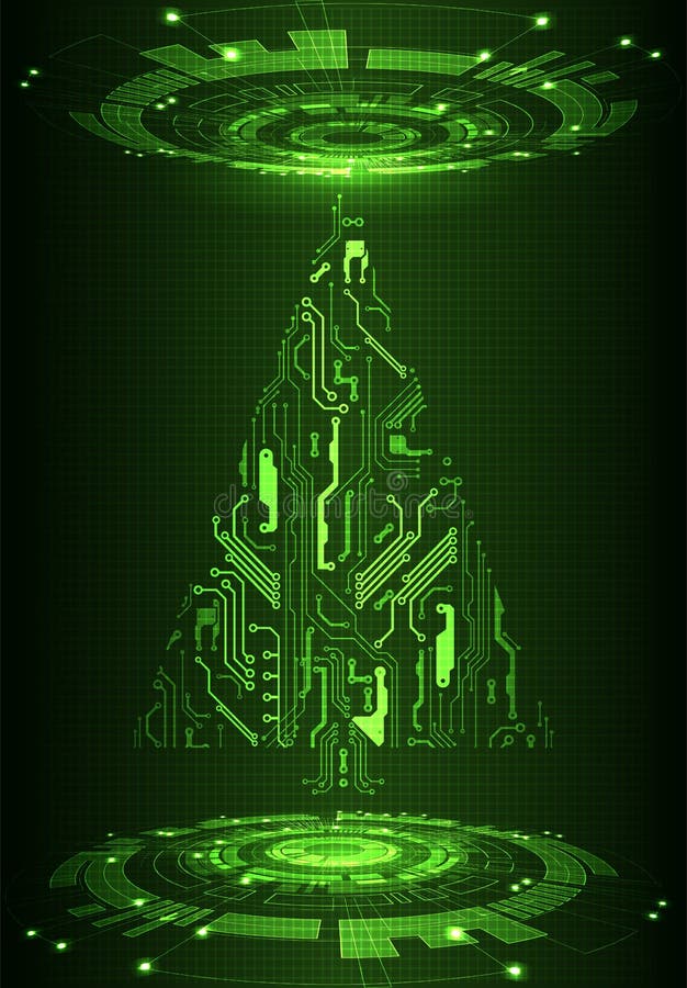 Electronic Christmas Tree Circuit Stock Illustrations – 210 Electronic ...