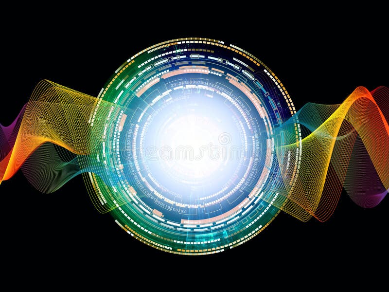 Technology Circle stock illustration. Illustration of sine - 21323982