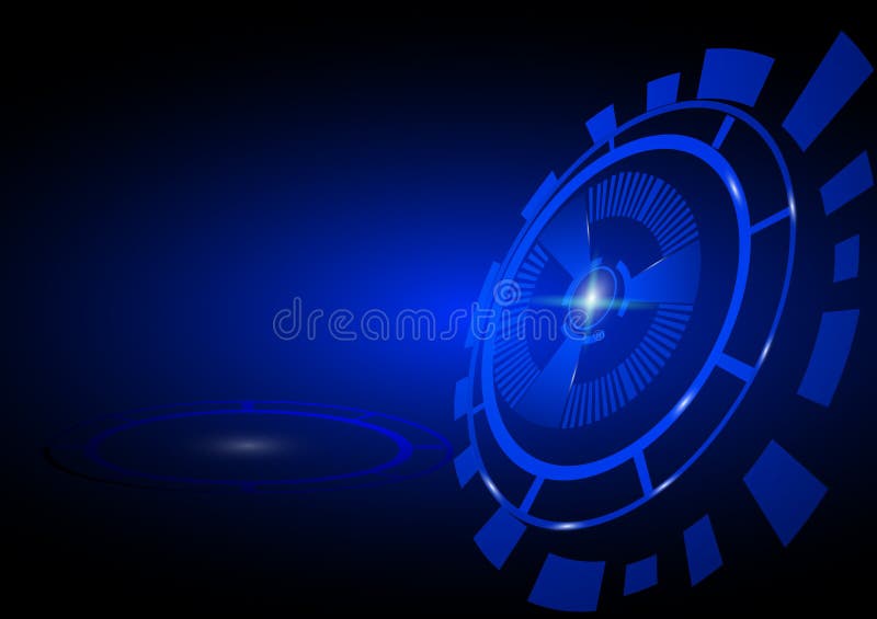 Technology Circle Background.25,high-tech Ring, Side View, Showing the ...