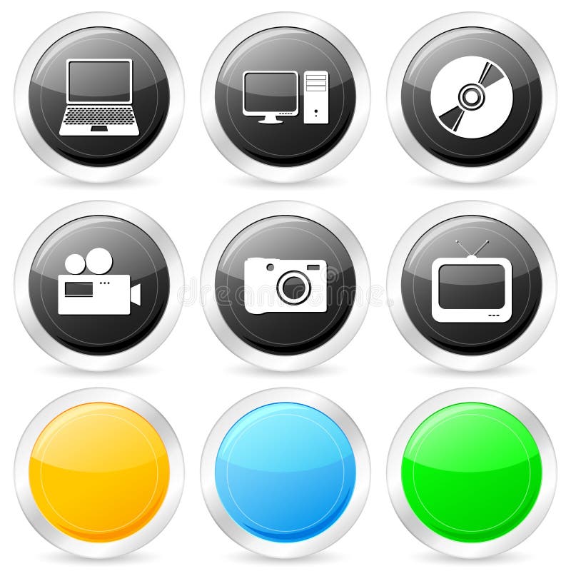 Blue Icon Set Technology Stock Illustrations – 137,998 Blue Icon Set ...