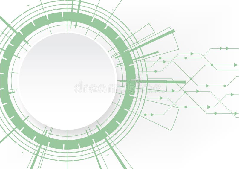 Technology Circle on White Background. Stock Vector - Illustration of circle, abstract: 121316821