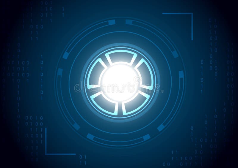 Technology Circles with Numbers and Focus Stock Vector - Illustration ...