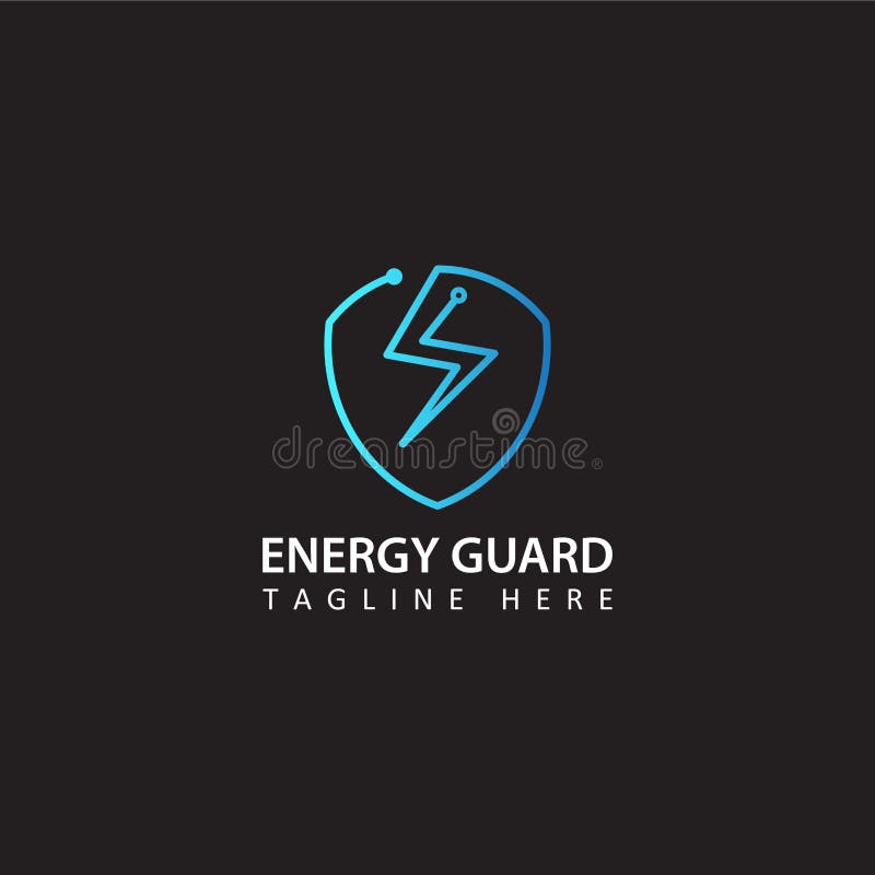 Technology Circuit Energy Guard Logo Template Design Stock Vector ...