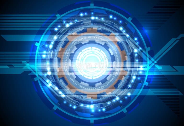 Technology Circular Abstract Stock Illustration - Illustration of ...