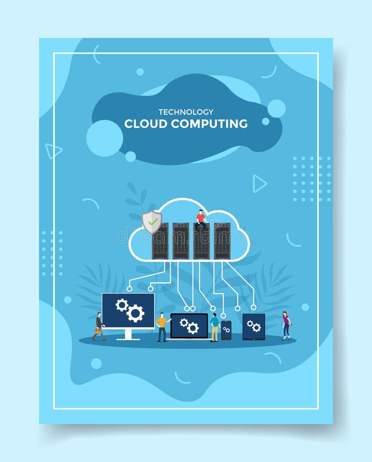 Cloud Computing Flyer Cover Design Stock Illustrations – 104 Cloud ...