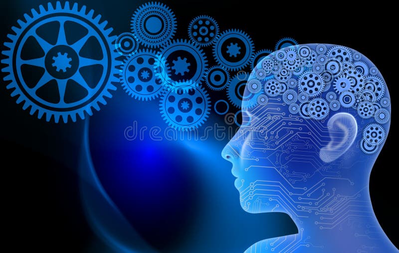 Technology Cogs Electronic Background. Virtual Concept. World Network ...