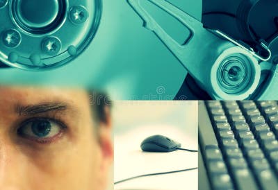 Technology collage stock image. Image of concept, equipment - 1455429