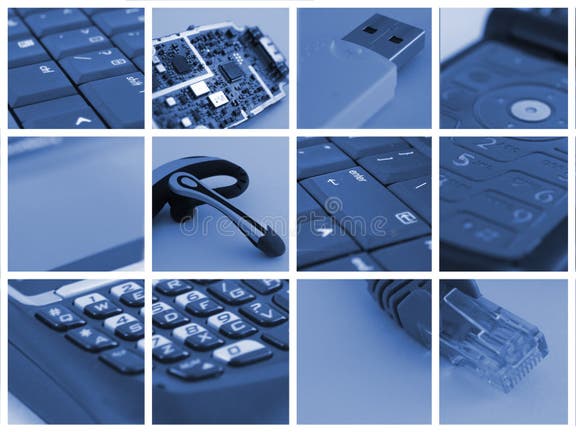 Technology collage stock image. Image of computing, listen - 2620011