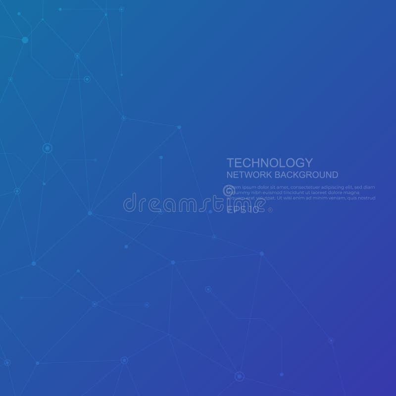 Technology Colorful Purple Network Line Connect Node Design Modern ...