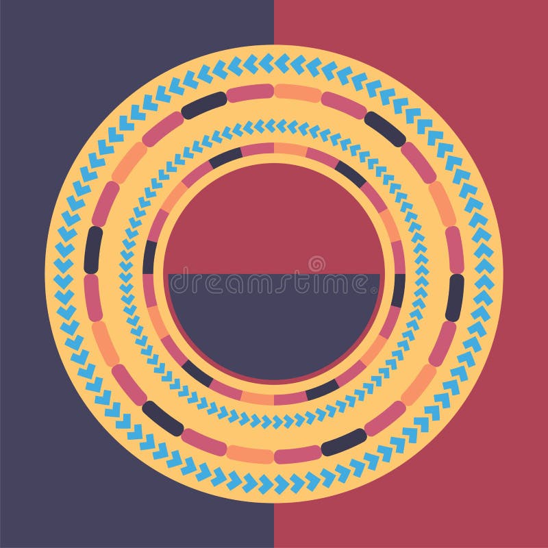 Technology Colorful Round Background. Abstract Digital Illustration ...