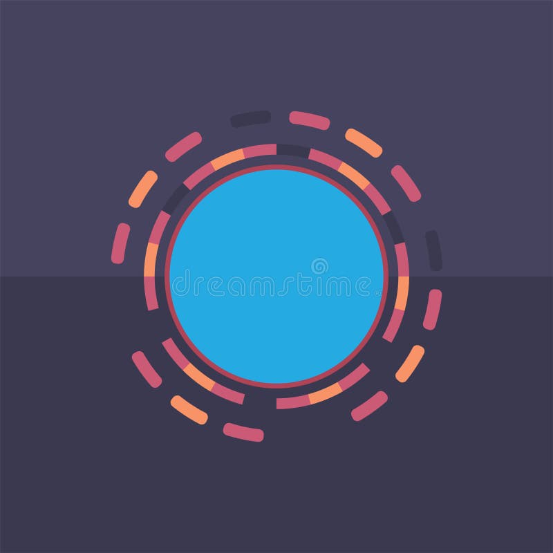 Technology Colorful Round Background. Abstract Digital Illustration ...