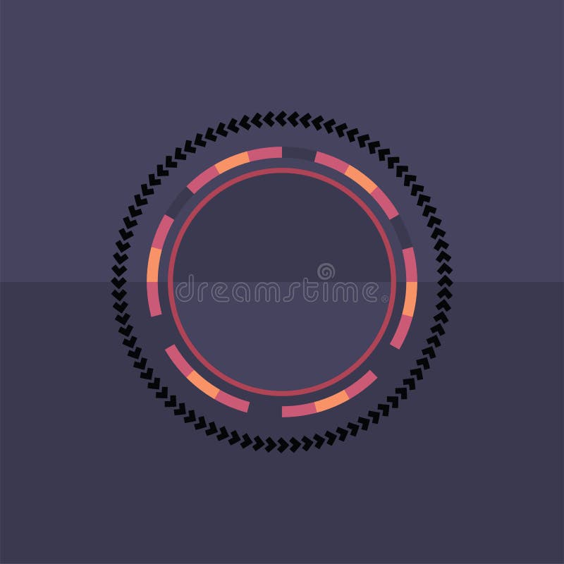 Technology Colorful Round Background. Abstract Digital Illustration ...