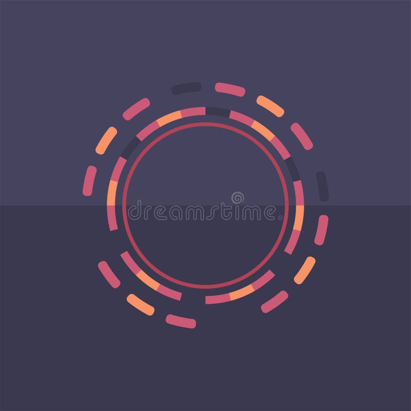 Technology Colorful Round Background. Abstract Digital Illustration ...