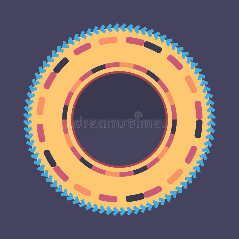 Technology Colorful Round Background. Abstract Digital Illustration ...