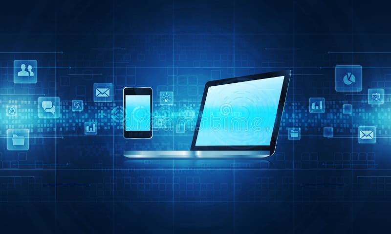 Technology Communication Background Conceptg Stock Illustration ...