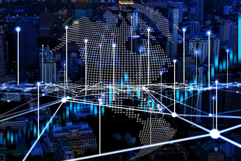 Technology Communication in the Future,internet Concept,abstract ...