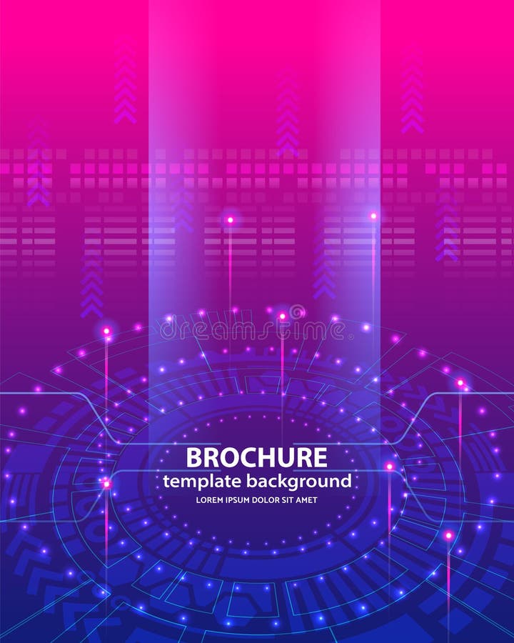 Technology Communication Hi Tech Template Background Seven Stock Vector ...