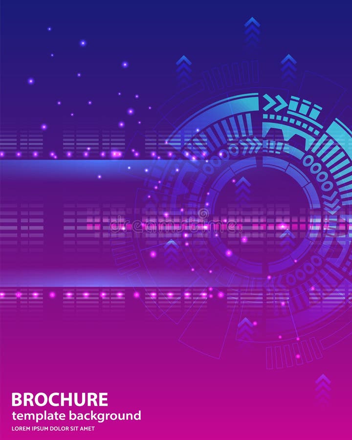 Technology Communication Hi Tech Template Background Seven Stock Vector ...