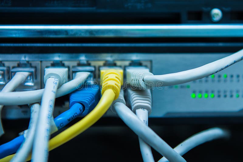 Technology and Communication, Service Cabinets with Connected Wires ...