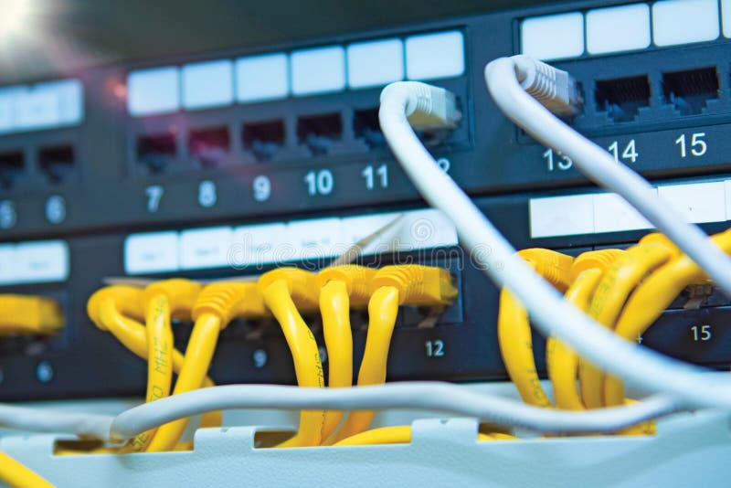 Technology and Communication, Service Cabinets with Connected Wires ...