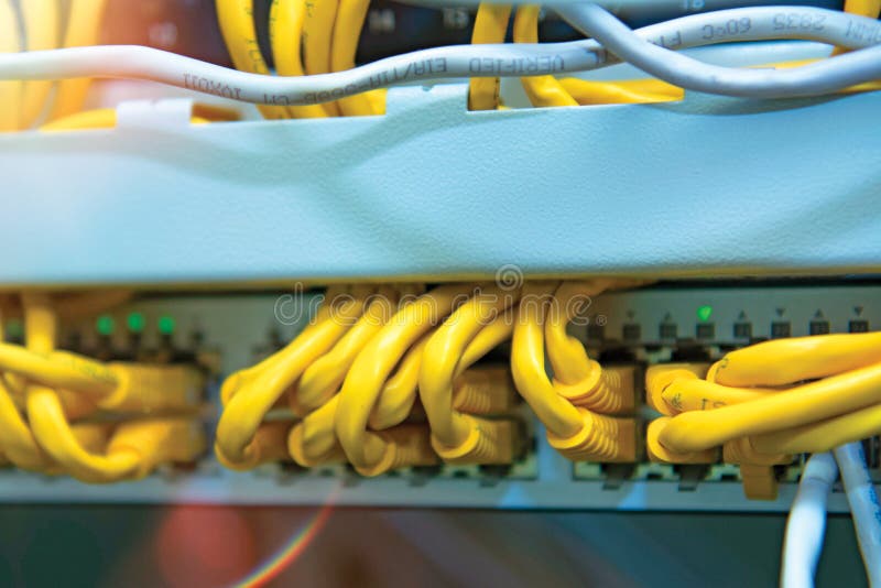 Technology and Communication, Service Cabinets with Connected Wires ...