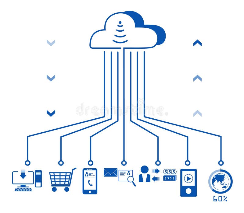 Technology Communications and Data Transfer Stock Vector - Illustration ...