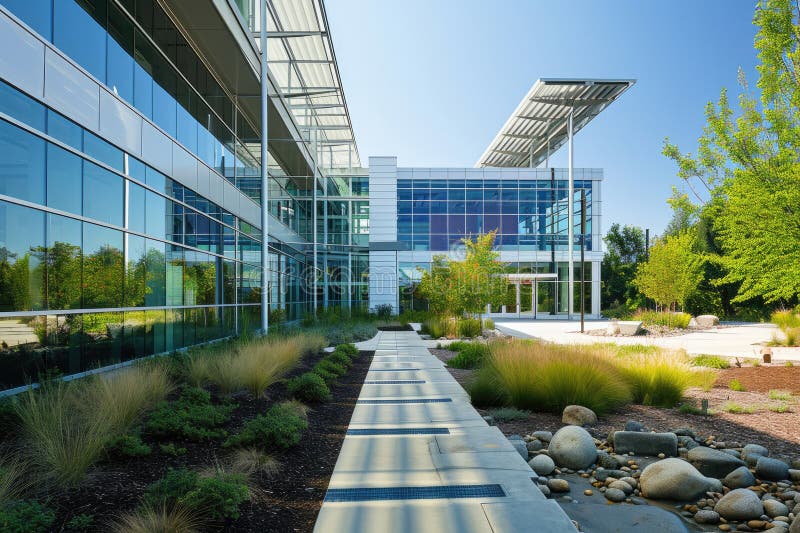 Technology Company Headquarters with Innovative Architecture Stock ...