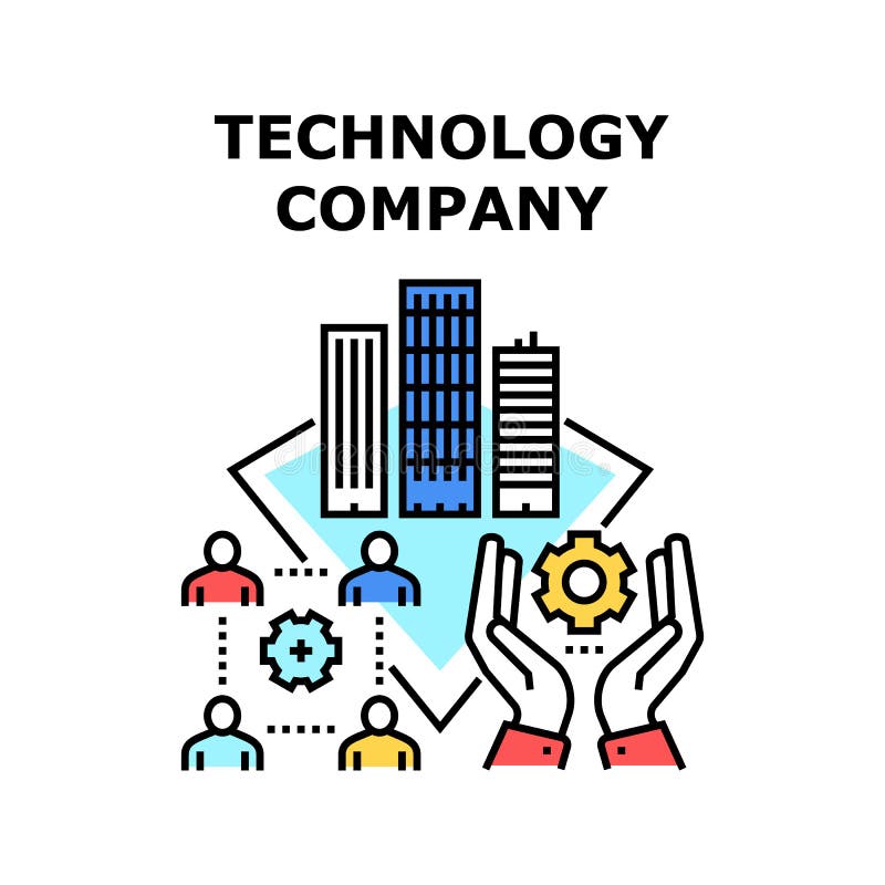 Technology Company Icon Vector Illustration Stock Vector - Illustration ...