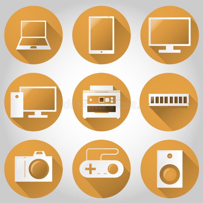 Technology, Computer, Electronic Devices and Multimedia Web-colorful ...